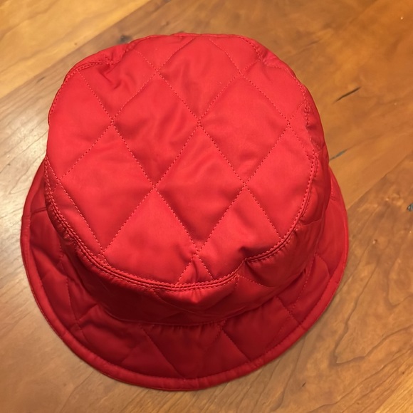 Burberry | Accessories | Vtg Burberry London Bucket Hat Red Quilted ...